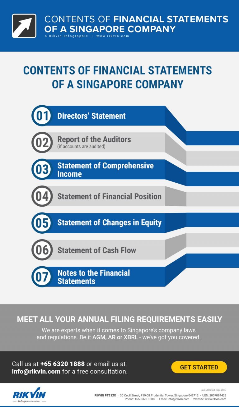 Contents of Financial Statements of a Singapore Company | Rikvin Pte Ltd